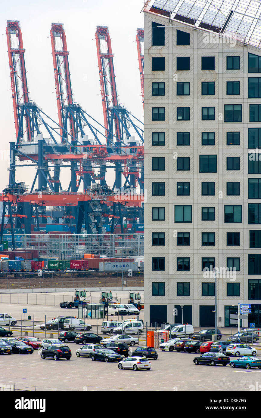 Container terminal in Rotterdam Harbor, Netherlands Stock Photo - Alamy