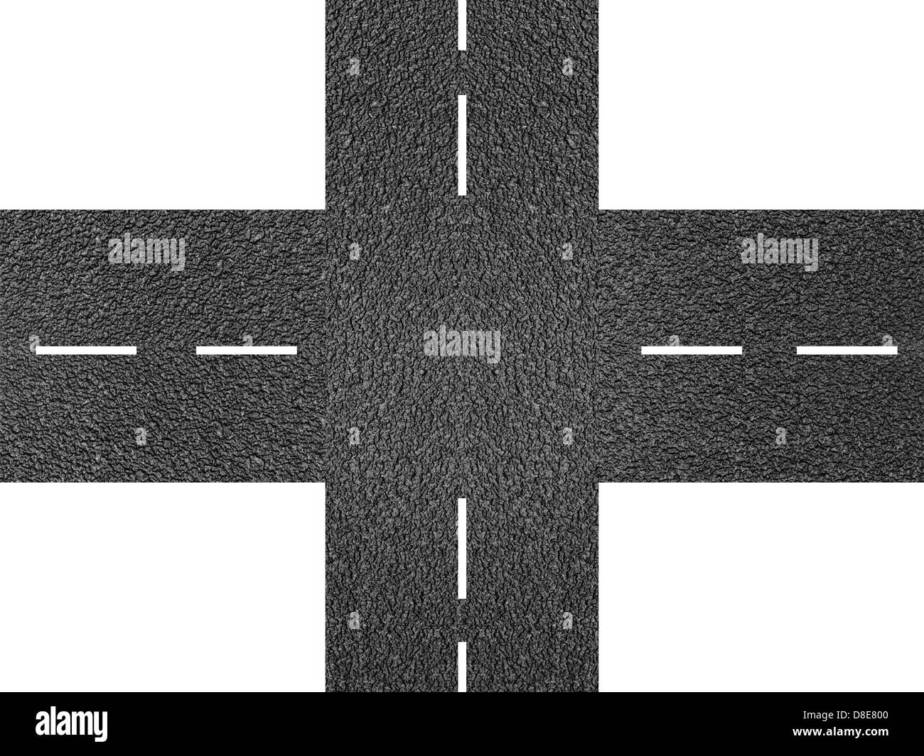 A bitumen road isolated against a white background Stock Photo - Alamy