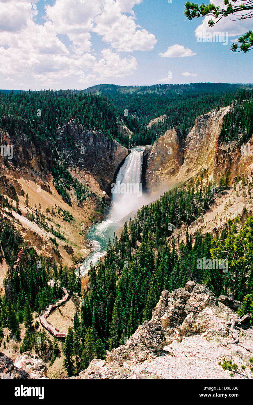 The upper falls of the yellowstone hi-res stock photography and images ...