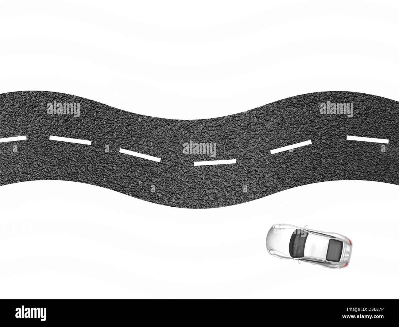 A bitumen road isolated against a white background Stock Photo - Alamy