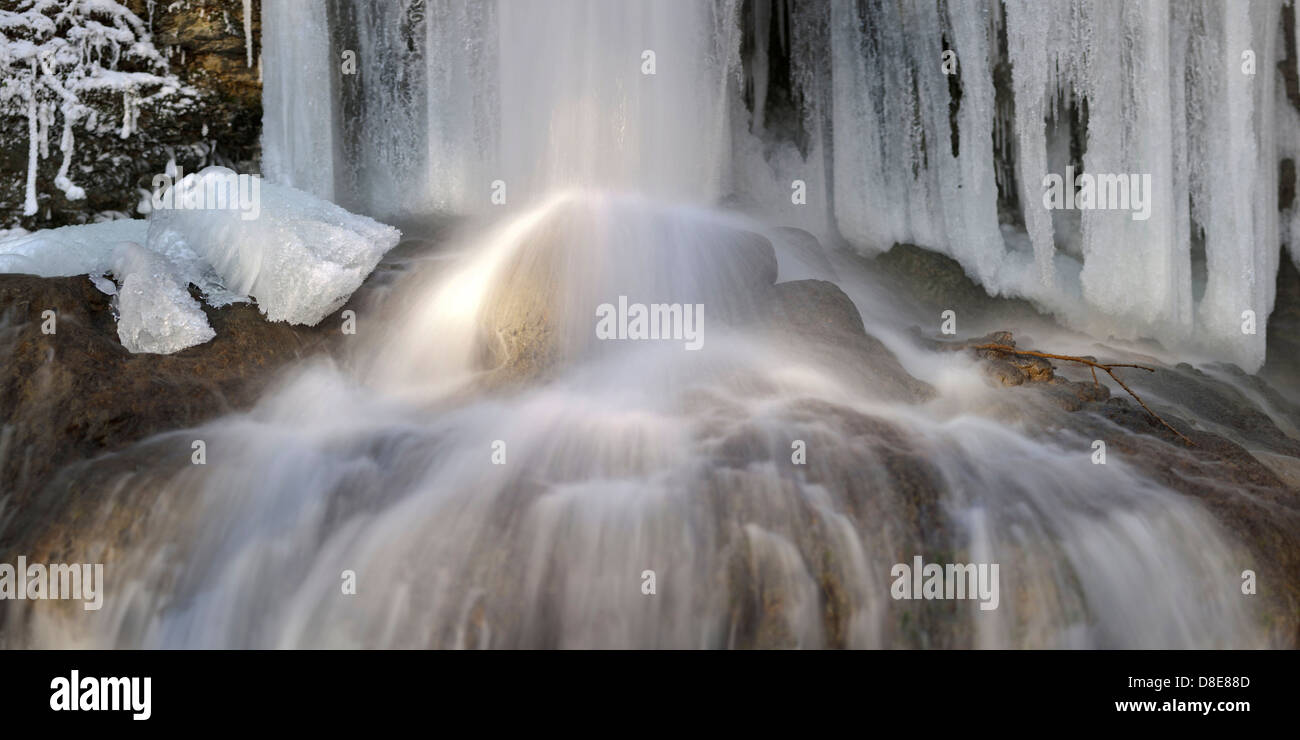Waterfall, Tengen, Hegau, Baden-Wuerttemberg, Germany, Europe Stock ...