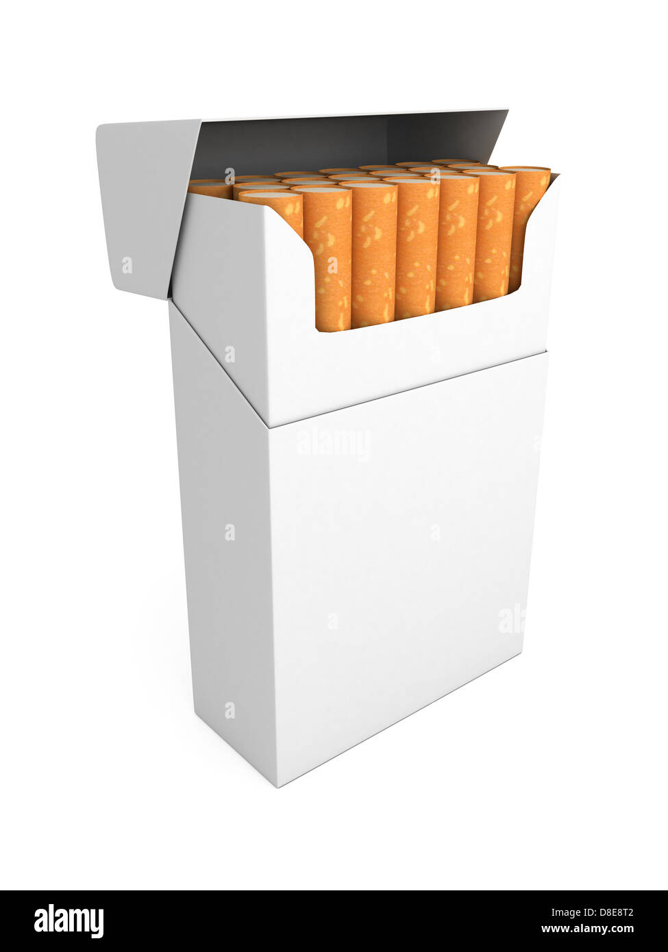 Open full pack of cigarettes isolated Stock Photo - Alamy