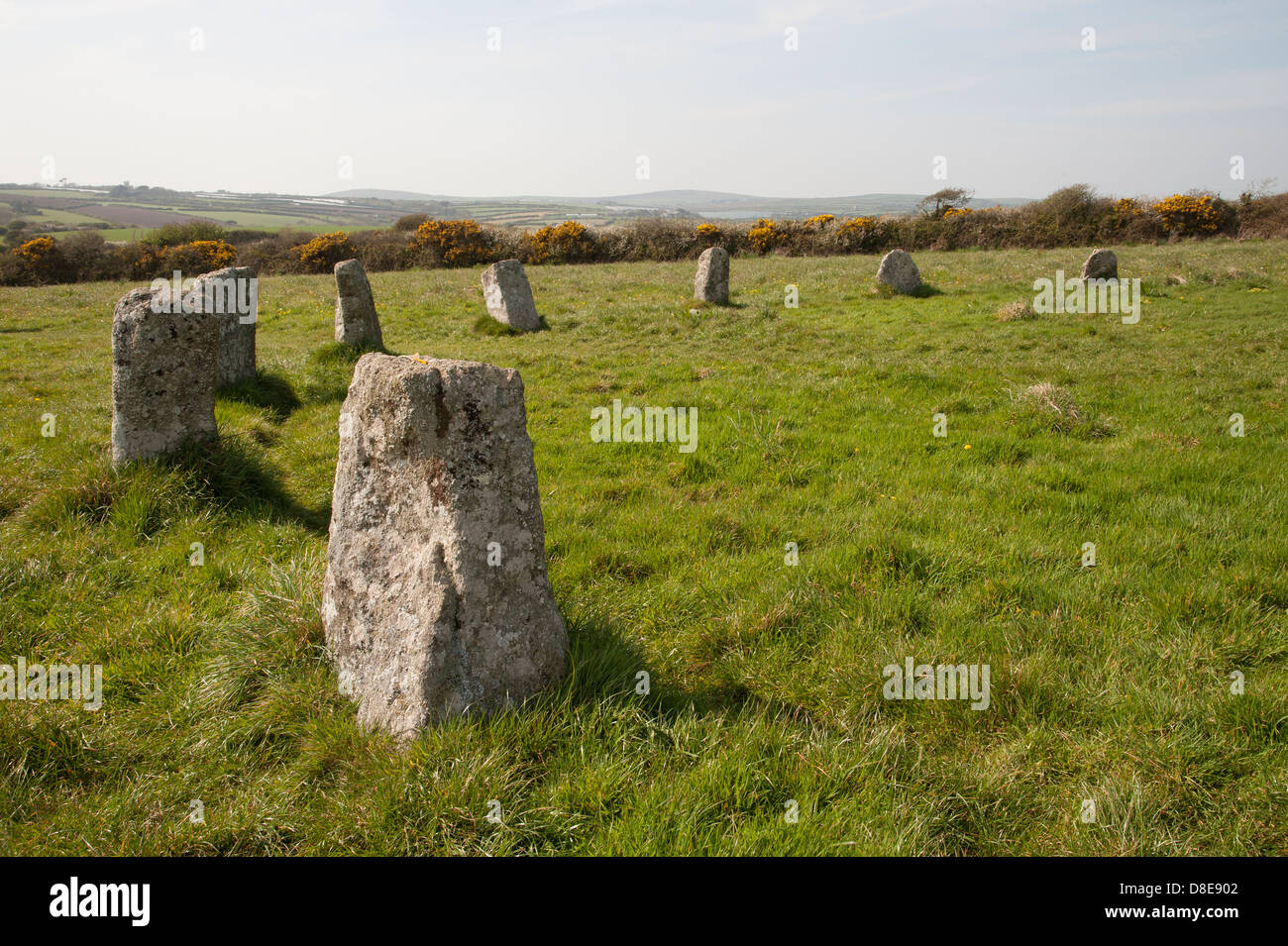Ancient stone circle at Penwith Cornwall UK Stock Photo - Alamy