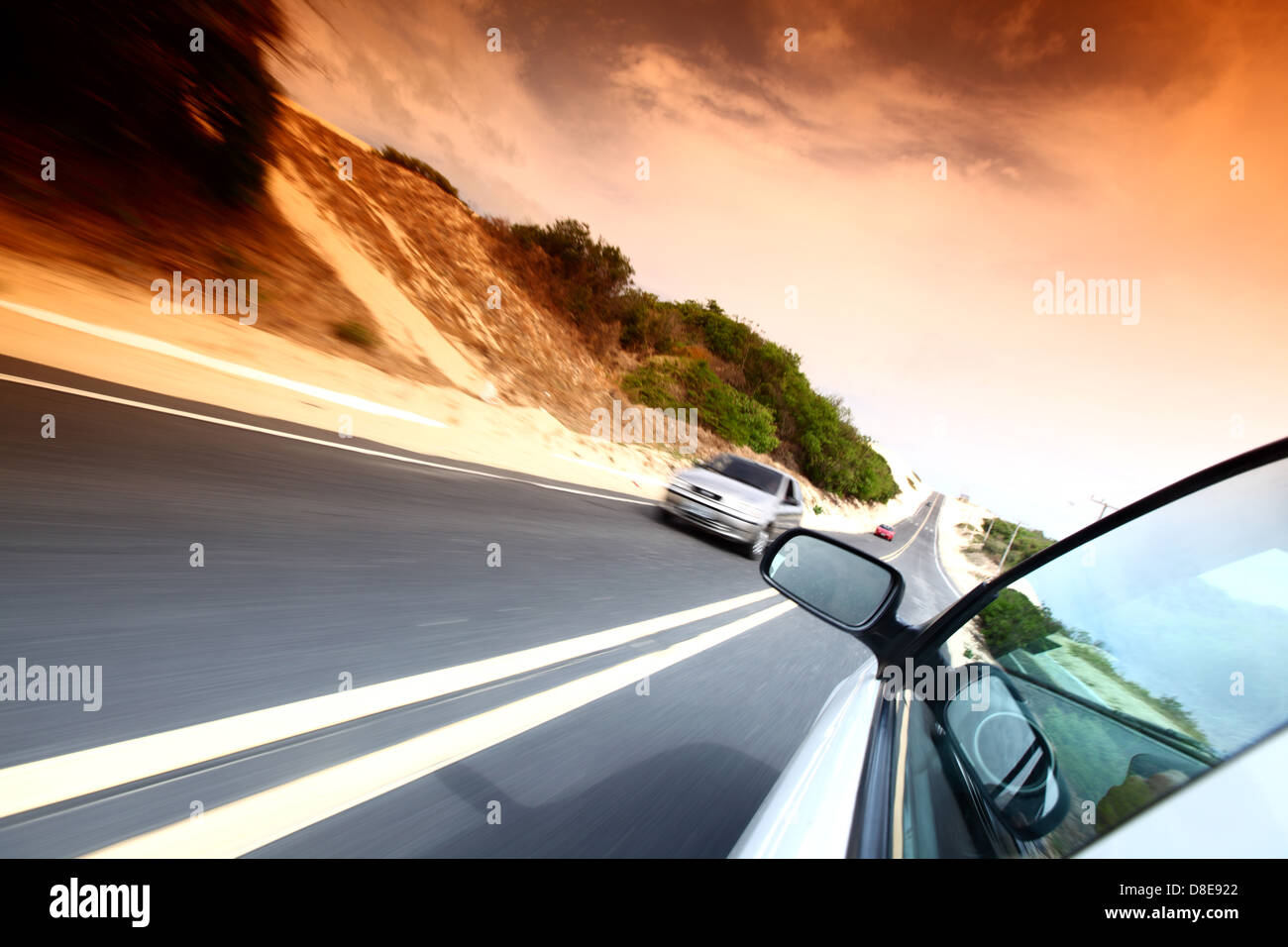 speedy day drive on car Stock Photo - Alamy