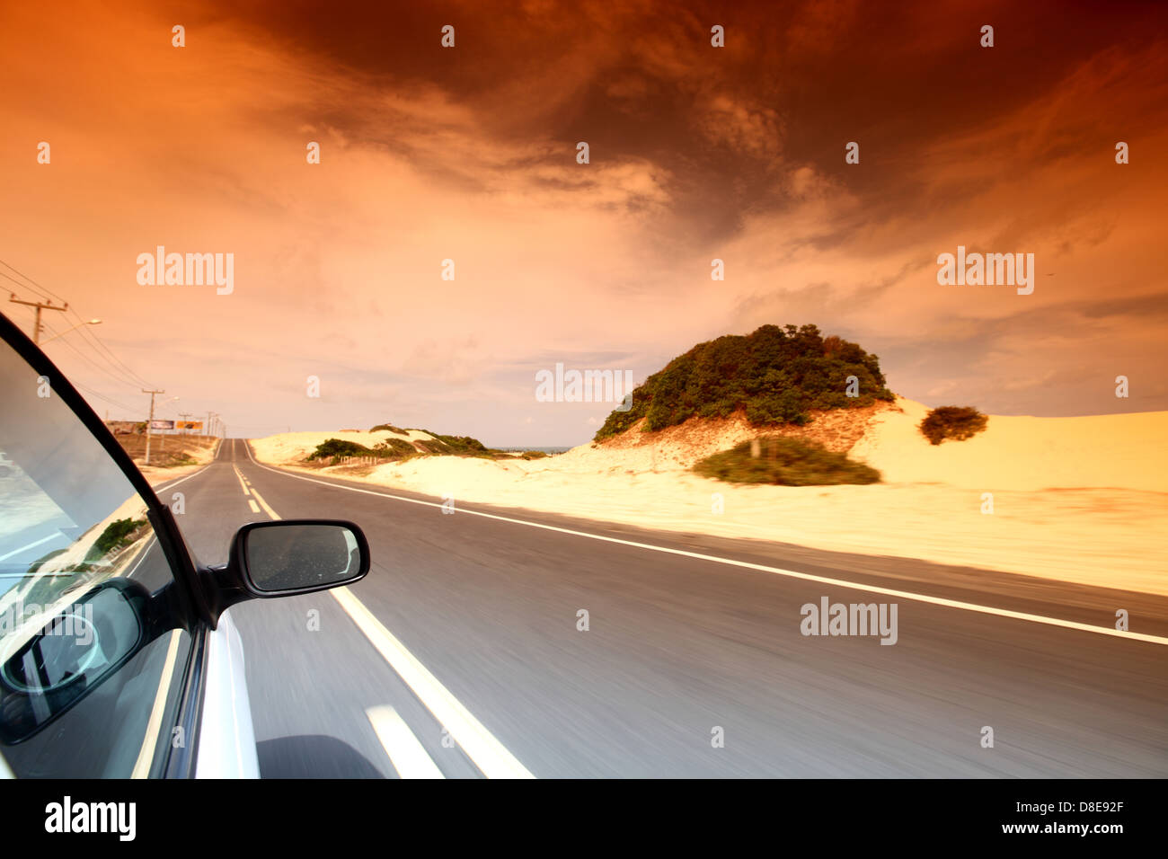 speedy day drive on car Stock Photo - Alamy