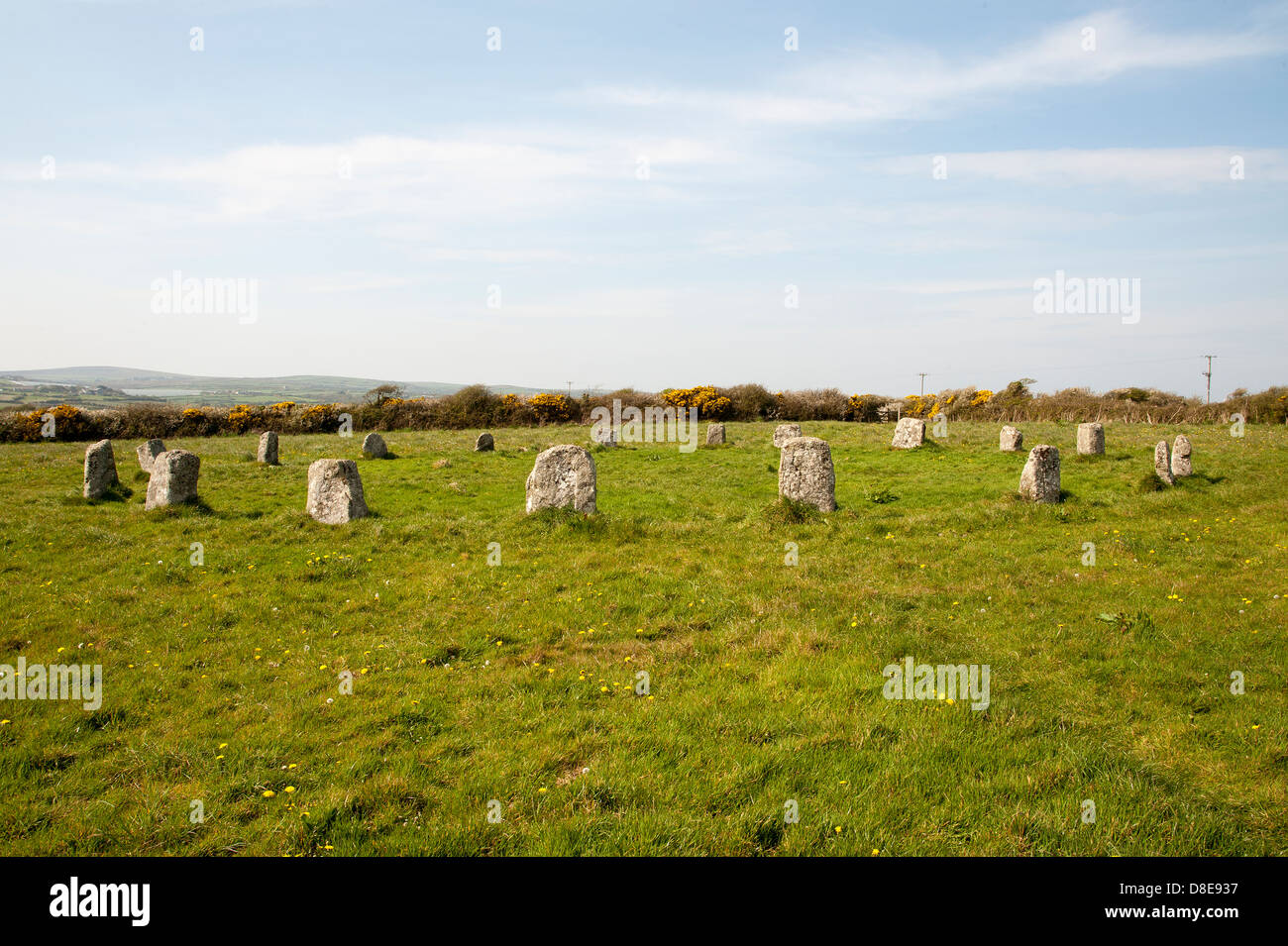 Ancient stone circle at Penwith Cornwall UK Stock Photo - Alamy