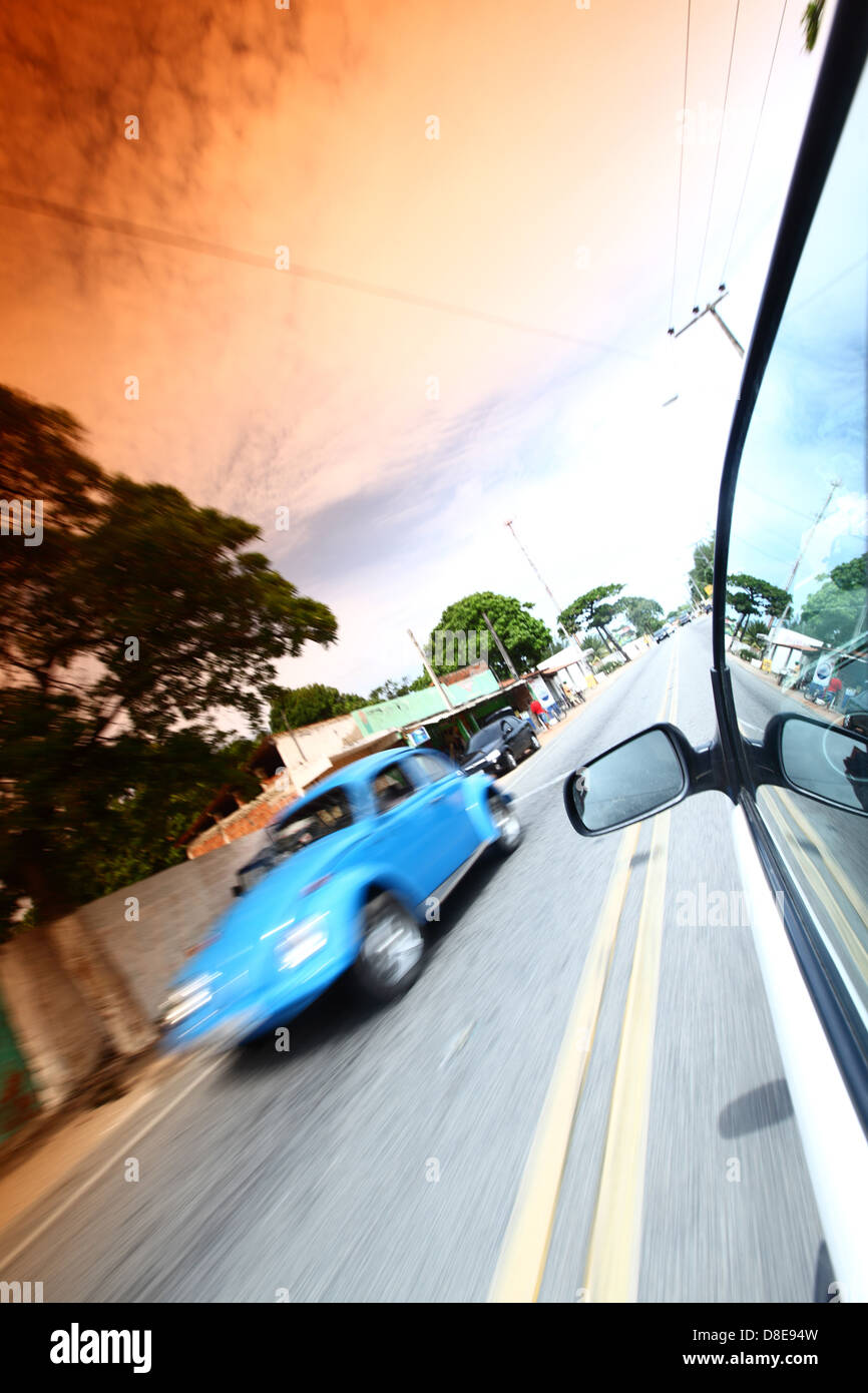 speedy day drive on car Stock Photo - Alamy