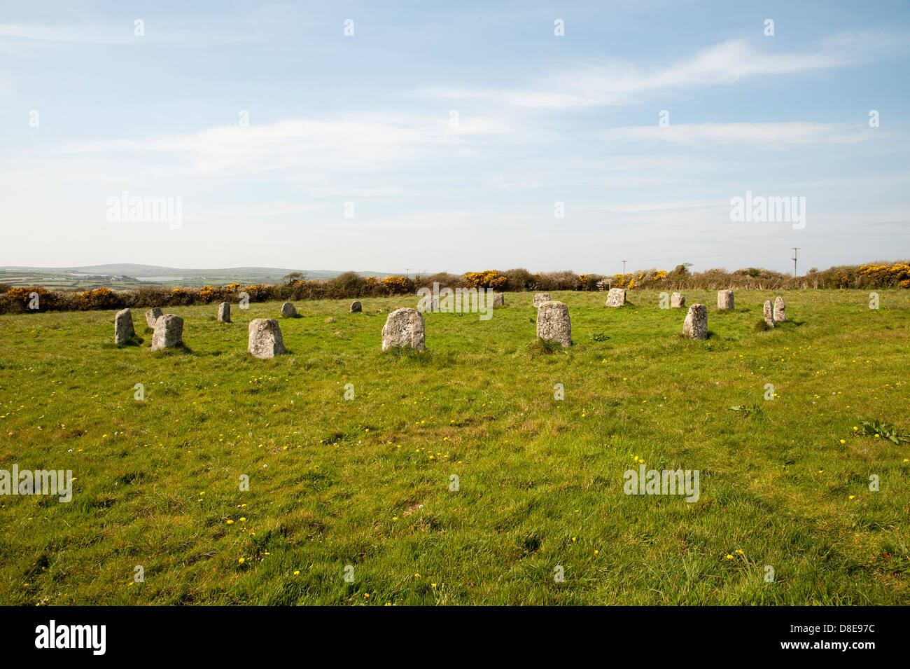 Ancient stone circle at Penwith Cornwall UK Stock Photo - Alamy