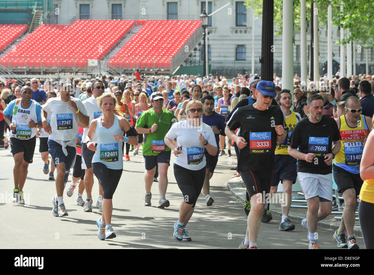 The Mall, London, UK. 27th May 2013. The runners in the BUPA 10k run ...