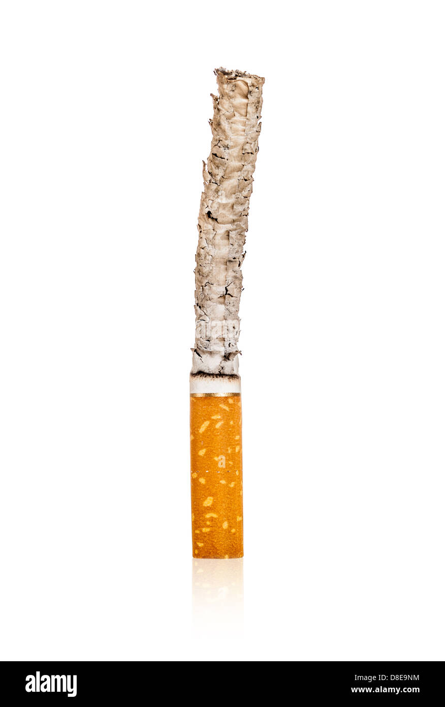 Lighted cigarette isolated on white background Stock Photo - Alamy