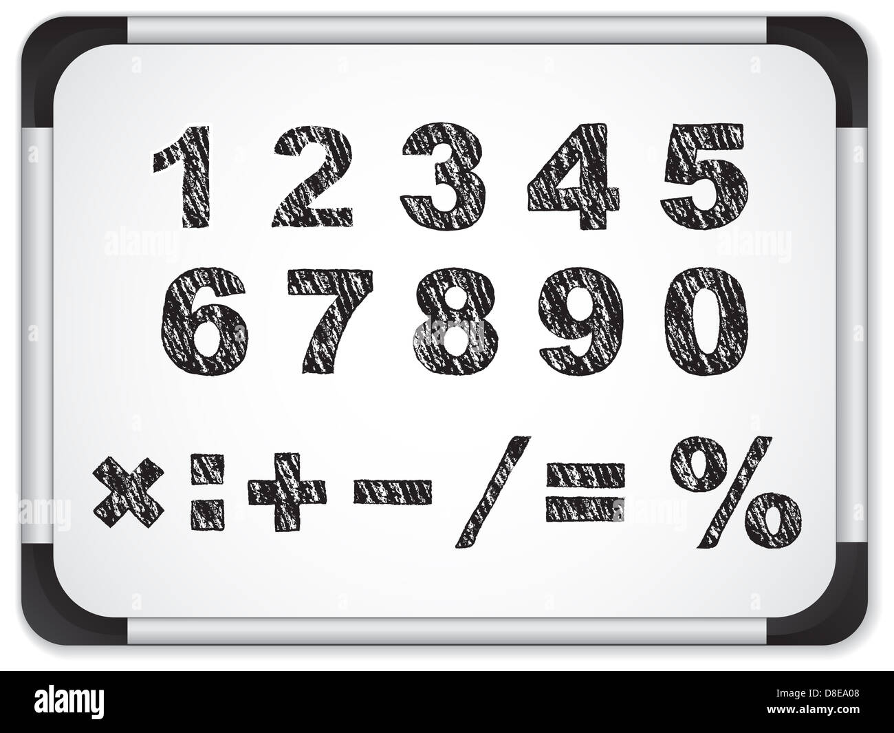 Vector - Black Numbers on Whiteboard Stock Photo - Alamy