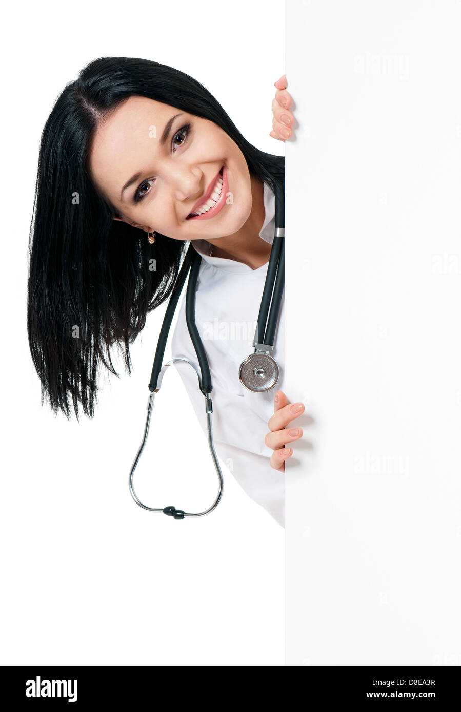 Woman doctor hand presentation Cut Out Stock Images & Pictures - Alamy