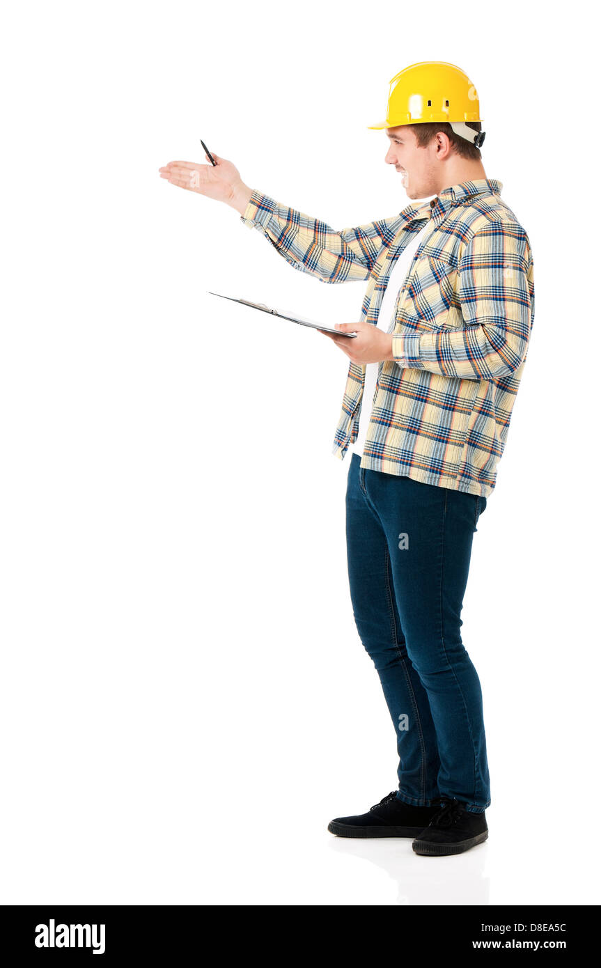 Man in hard hat Stock Photo - Alamy