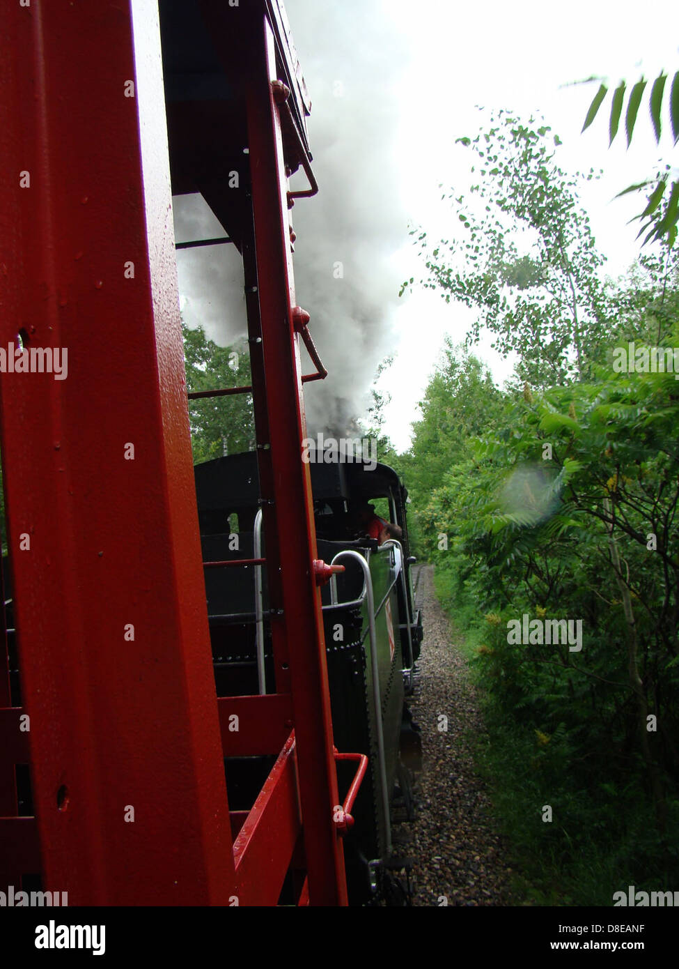 An image of a steam train in motion, providing a nostalgic travel ...