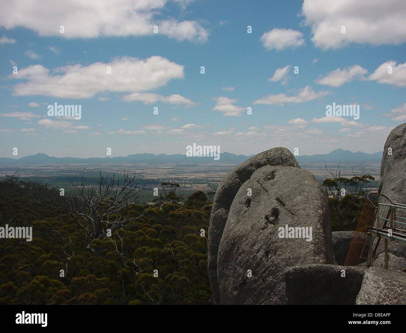 This image presents the view of the Stirling Ranges from Castle Rock, a ...