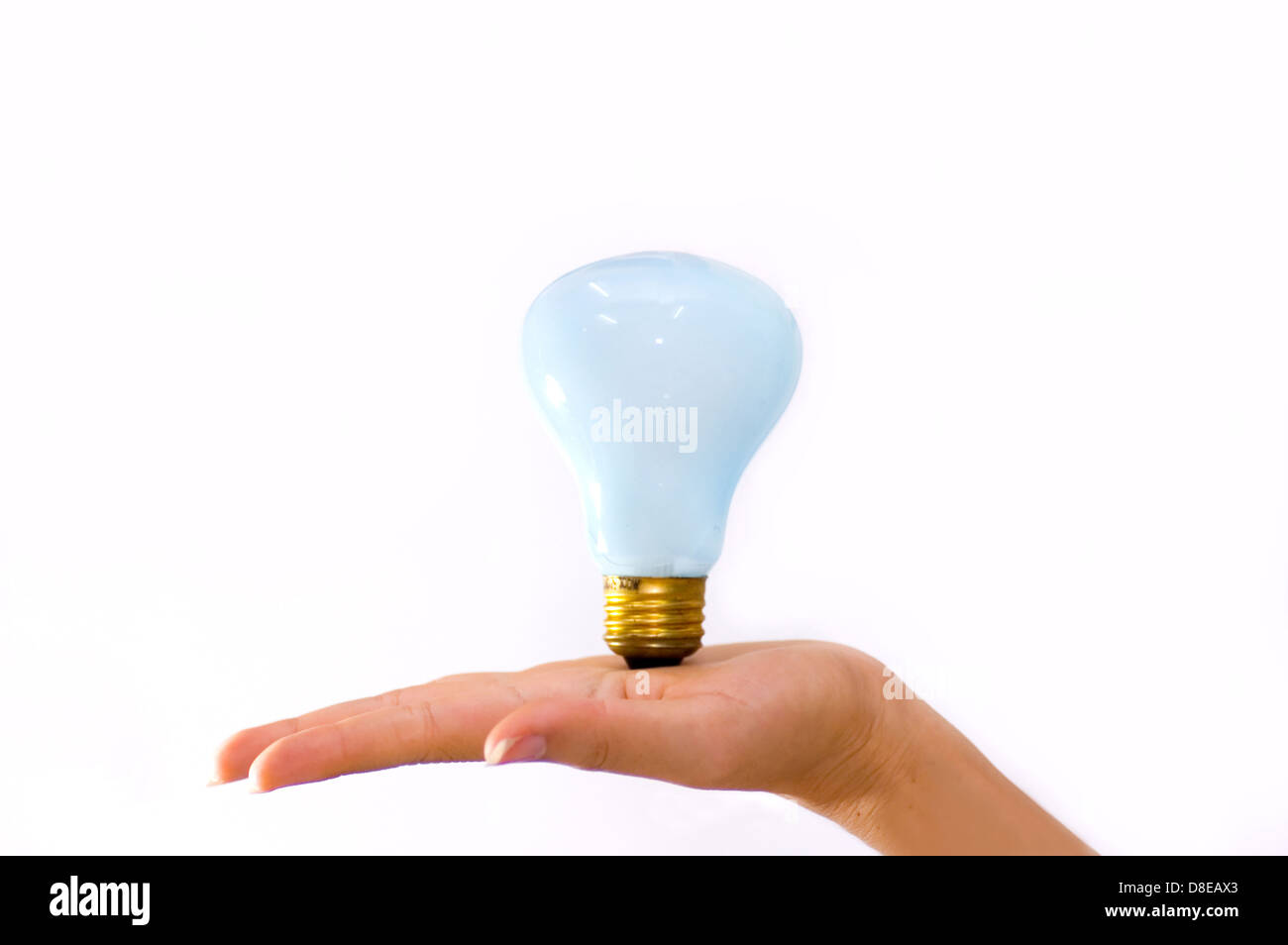 light bulb on a hand Stock Photo - Alamy