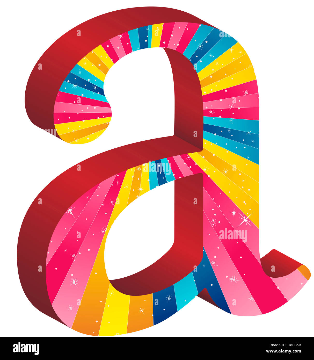Colored alphabet with stripes and stars Stock Photo - Alamy