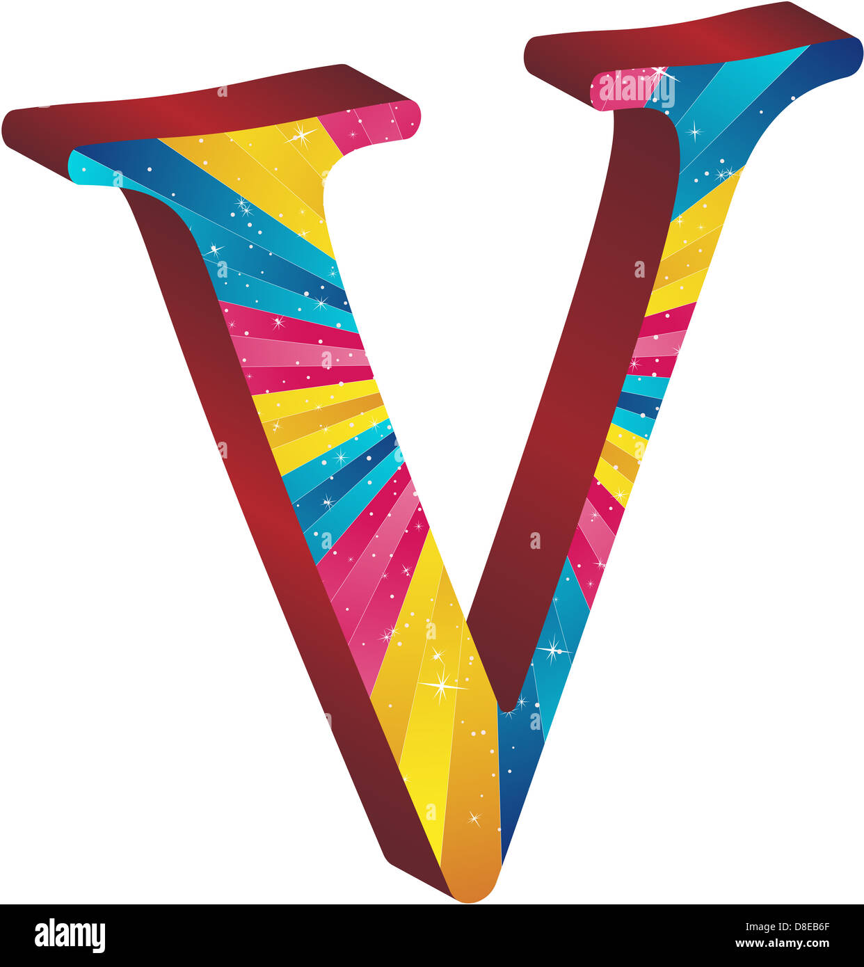 Colored alphabet with stripes and stars Stock Photo - Alamy