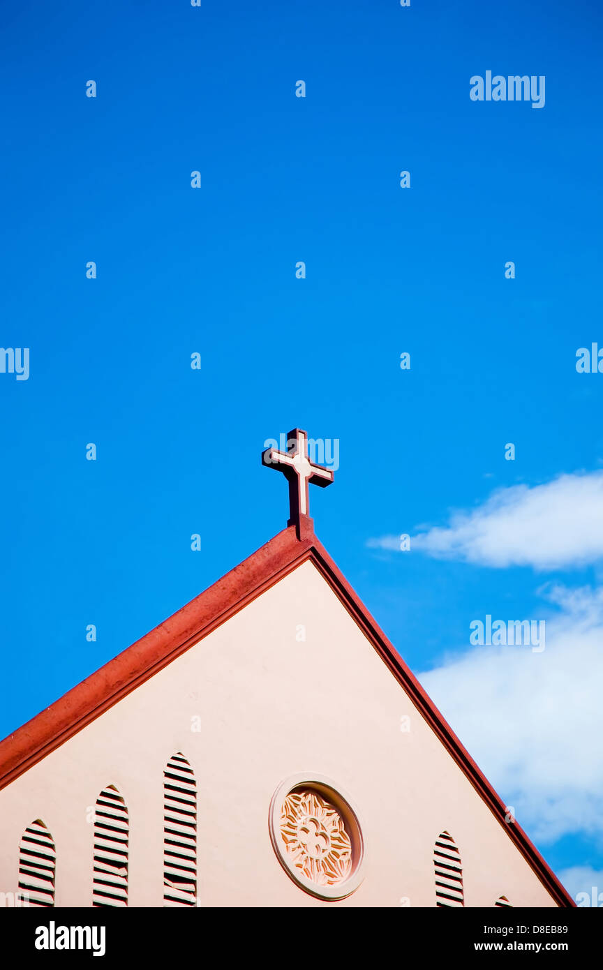 church with blue sky Stock Photo - Alamy