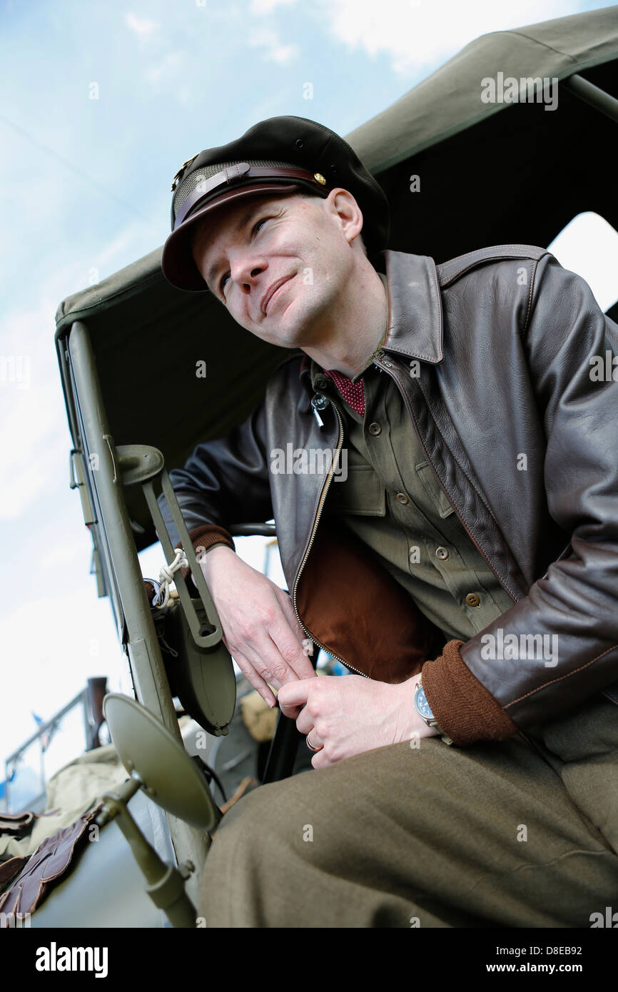 World War 2 US Army Air Force Captain Closeup Stock Photo - Alamy