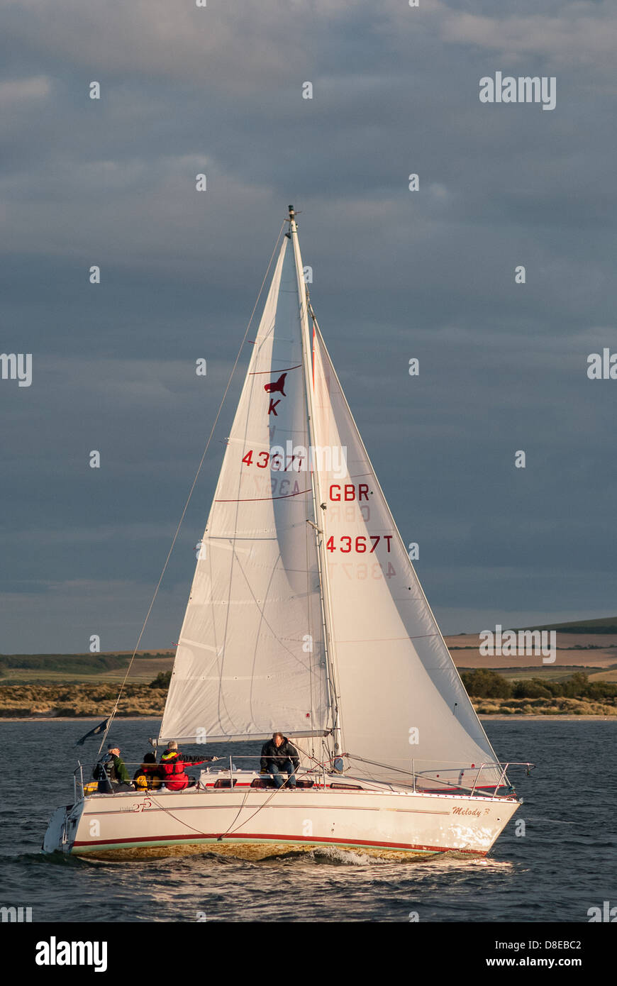 Golden sunset sea sailing yachts hi-res stock photography and images ...