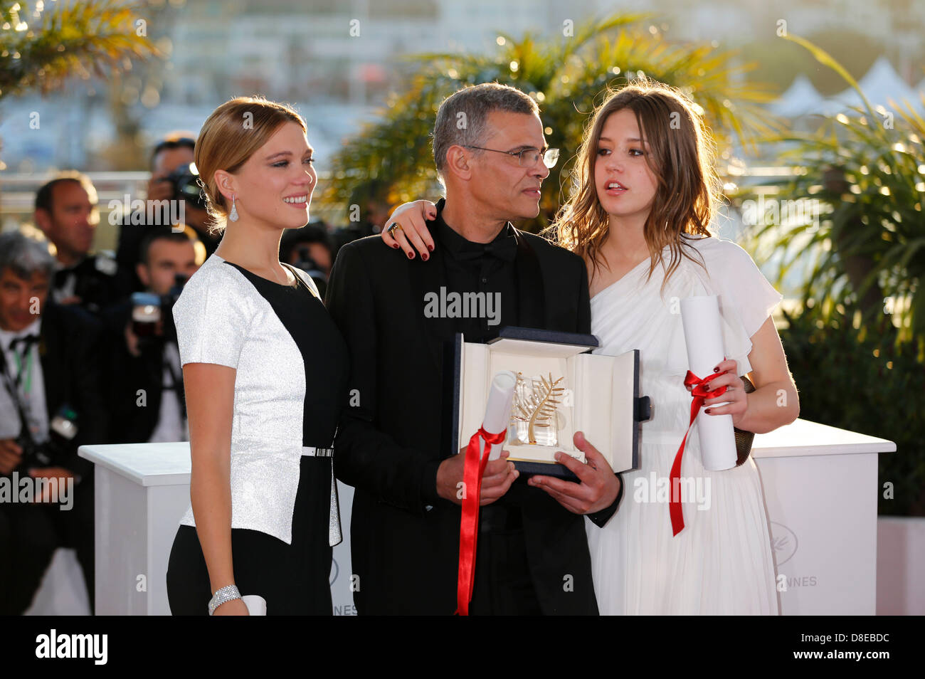 Cannes, France. 26th May 2013. Lea Seydoux, Abdellatif Kechiche, Adele ...