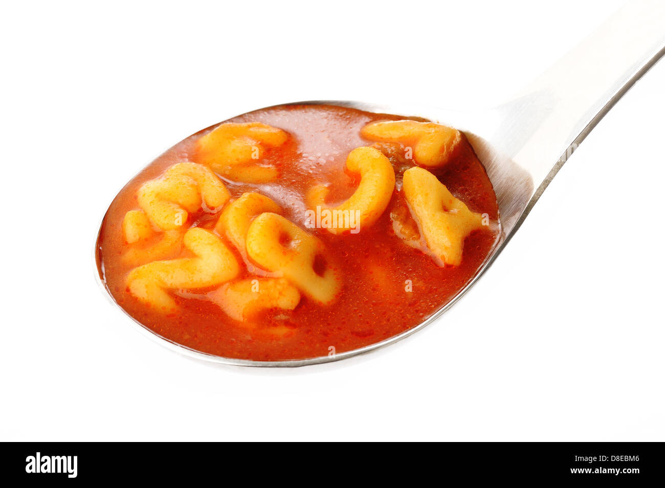 Alphabetic pasta and Number pasta in tomato sauce Stock Photo - Alamy