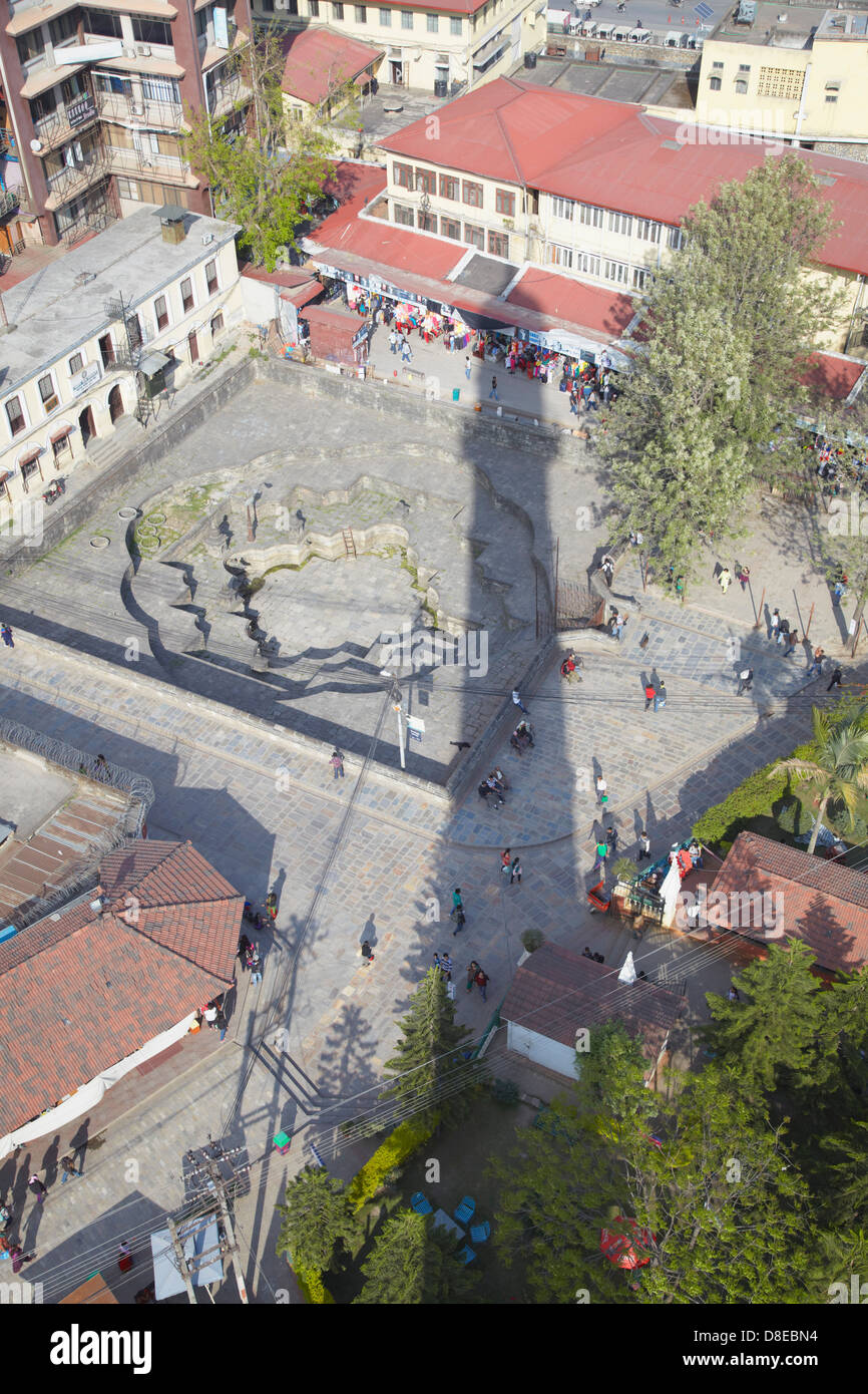 View of Sundara Hiti (Sundara water tank) from Bhimsen Tower, Kathmandu ...