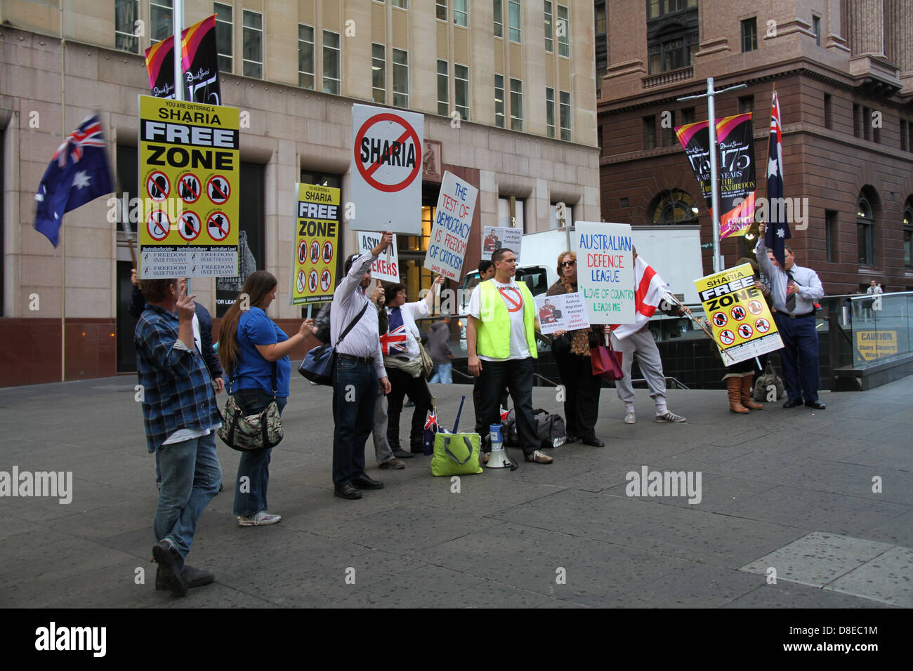 Australian Defence League protest over murder of soldier Lee Rigby ...