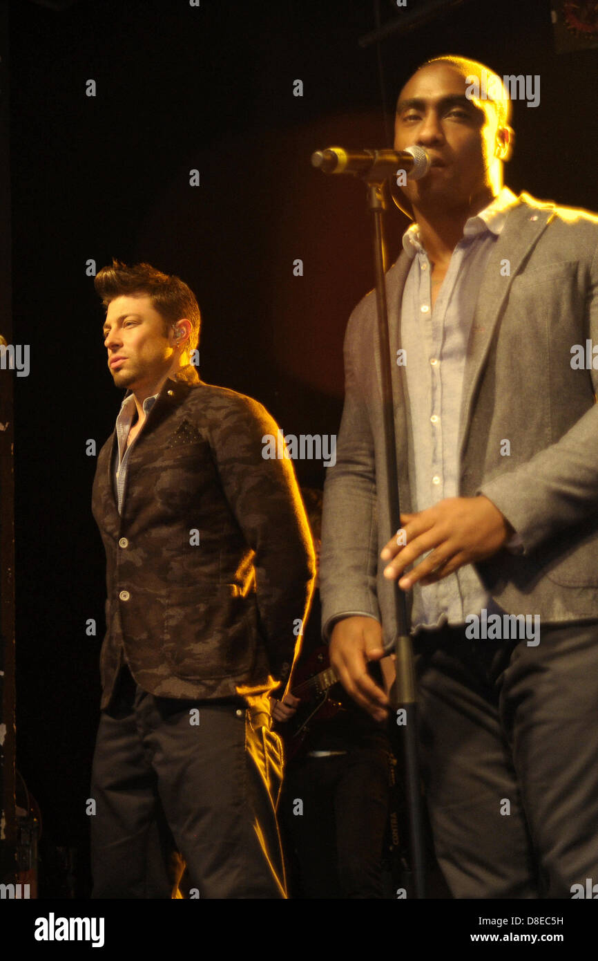 Berlin, Germany, May 26th, 2013. British boy group 'Blue' performing ...