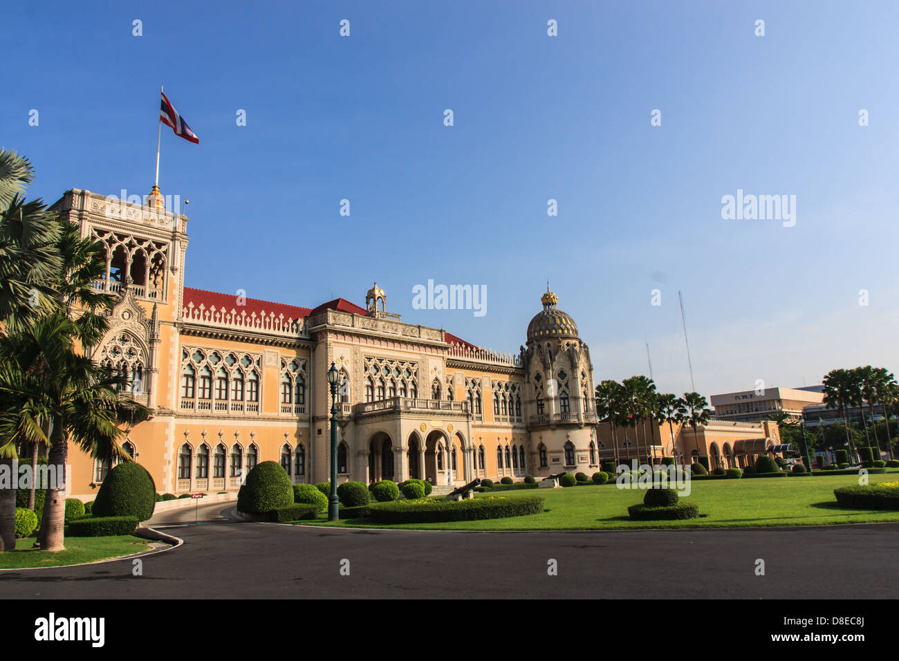 Thailand parliament house, Bangkok, Thailand with blue sky background ...
