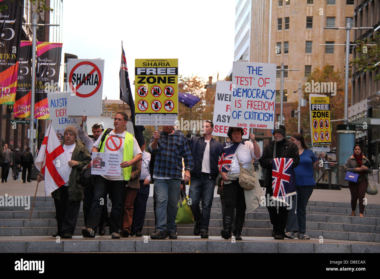 Australian Defence League protest over murder of soldier Lee Rigby ...