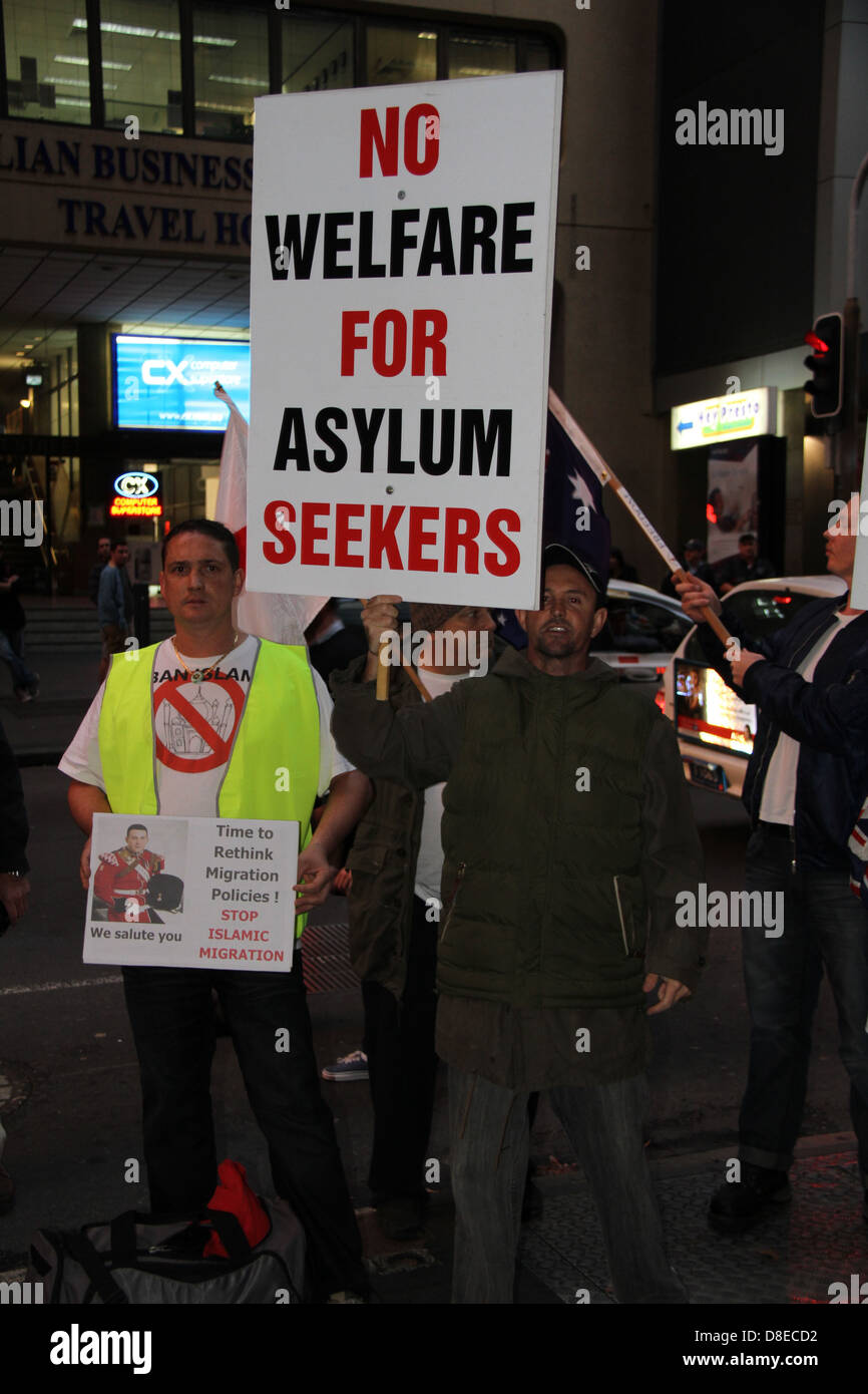 Australian Defence League protest over murder of soldier Lee Rigby ...