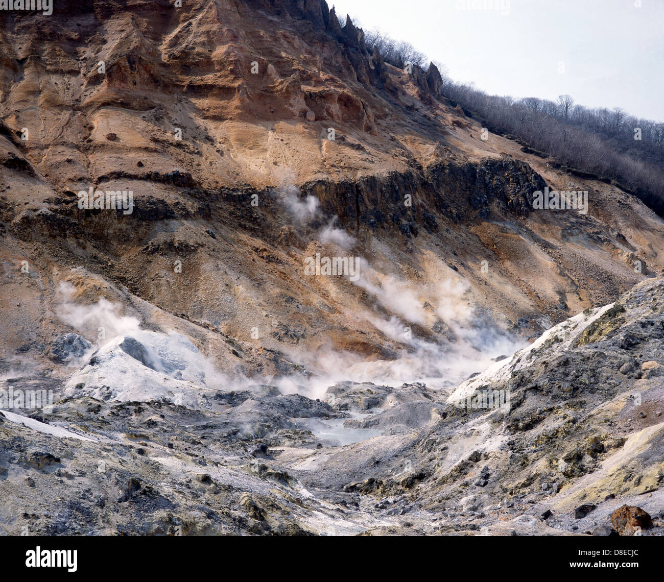 Hot Springs in mountainous terrain, Muroran, Hokkaido Island, Japan ...
