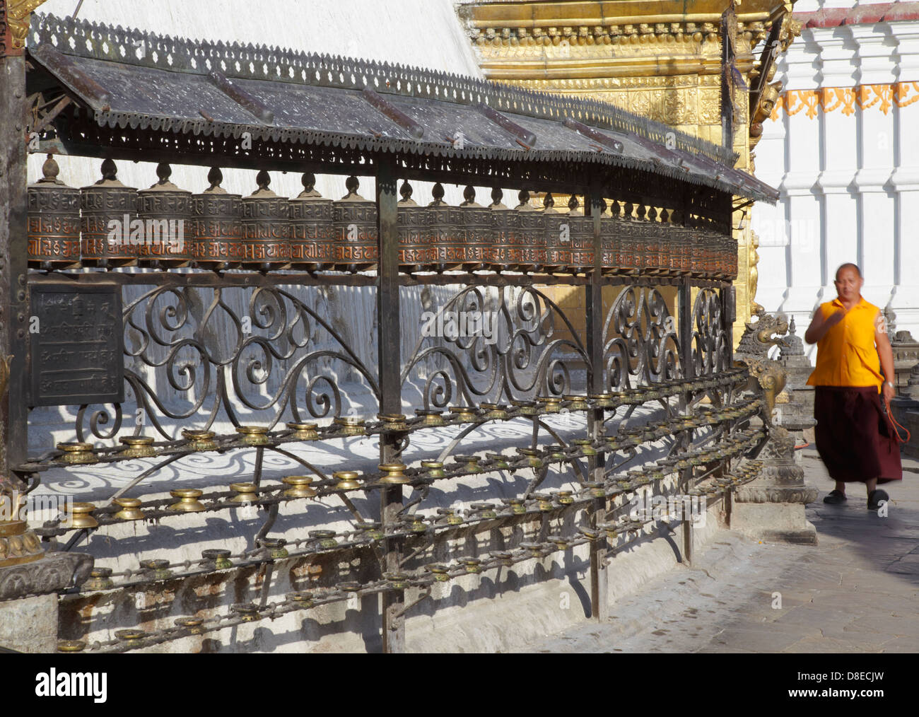 Monk at Swayambhunath Stupa (UNESCO World Heritage Site), Kathmandu ...