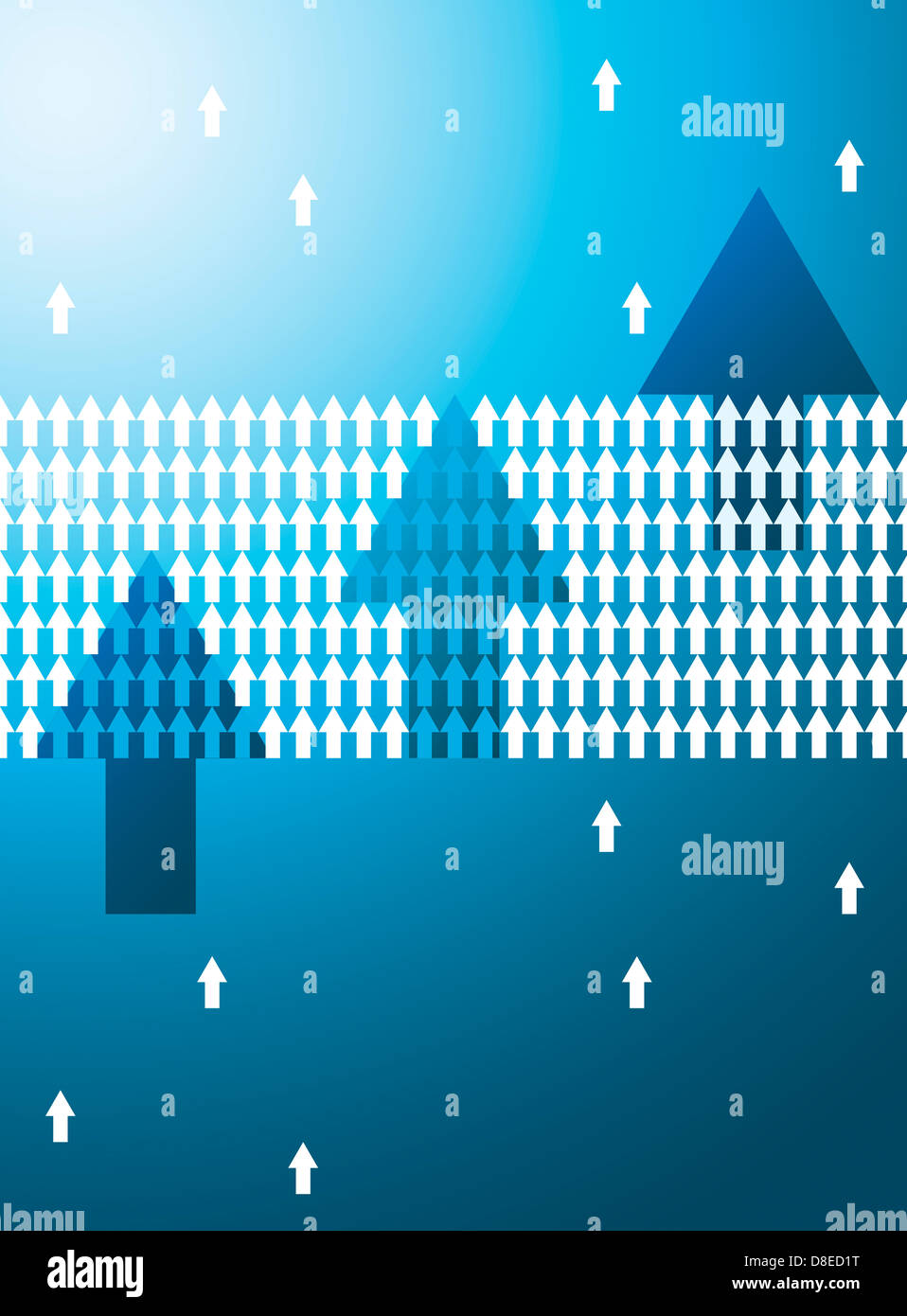 Abstract blue arrows background. Vector Image Stock Photo - Alamy