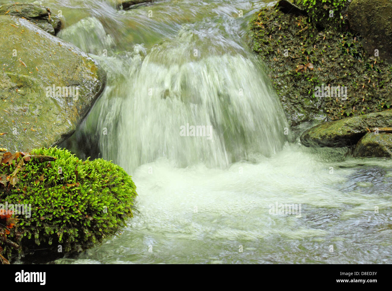 small waterfall on a brook Stock Photo - Alamy