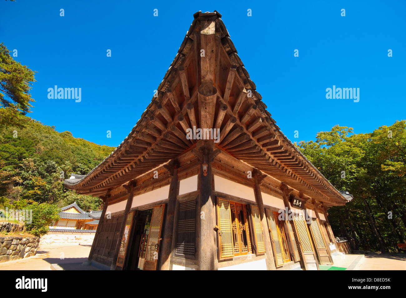 Wooden house structure Stock Photo - Alamy