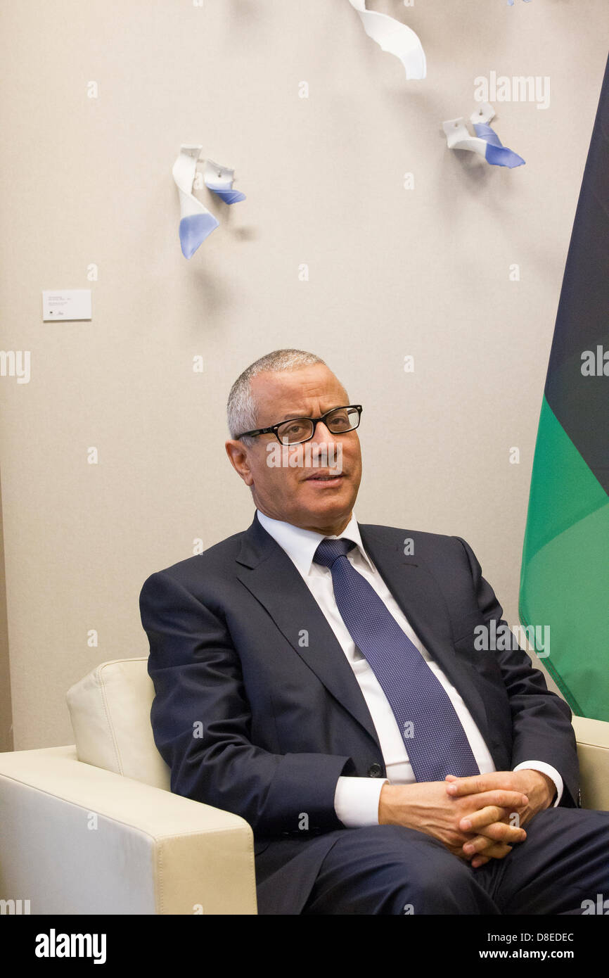 Prime Minister of Libya Ali Zeidan during his visit to the European ...