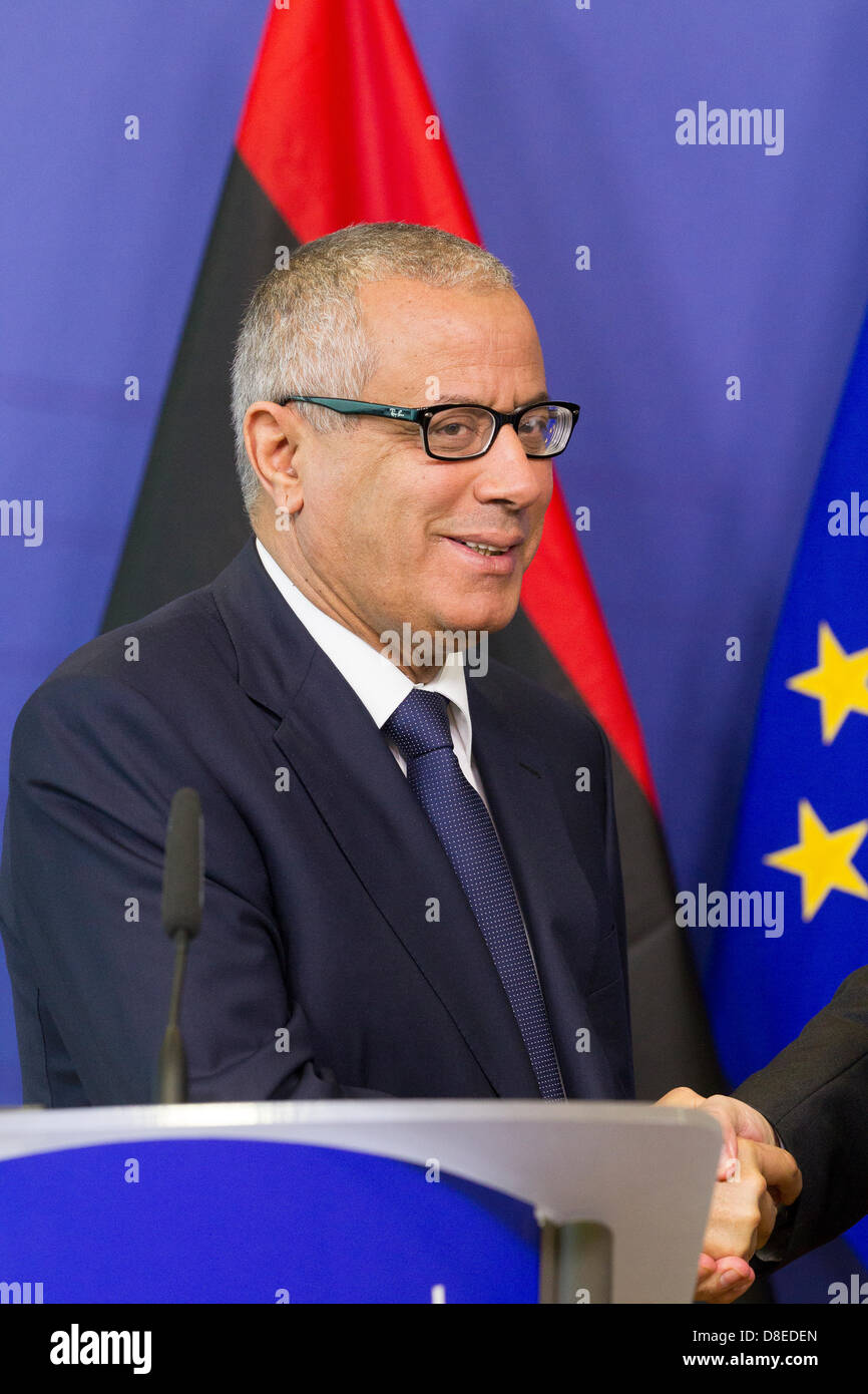 Prime Minister of Libya Ali Zeidan during his visit to the European ...