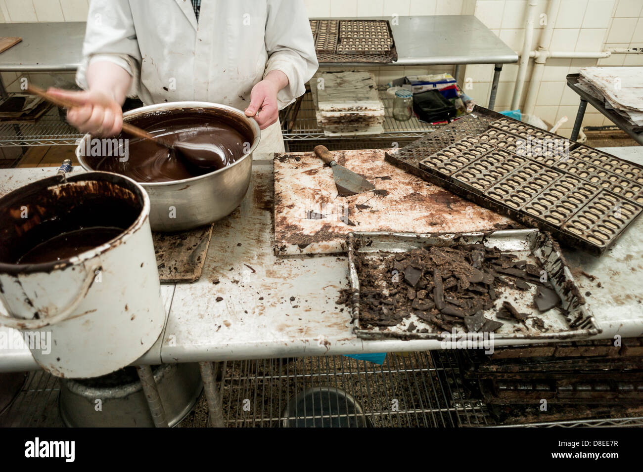 Berlin, Germany, employees of Erich Hamann chocolate factory in the ...