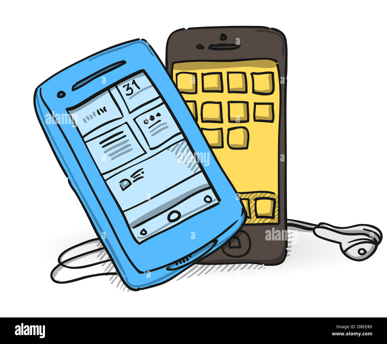 Mobile Phone Set Stock Photo - Alamy