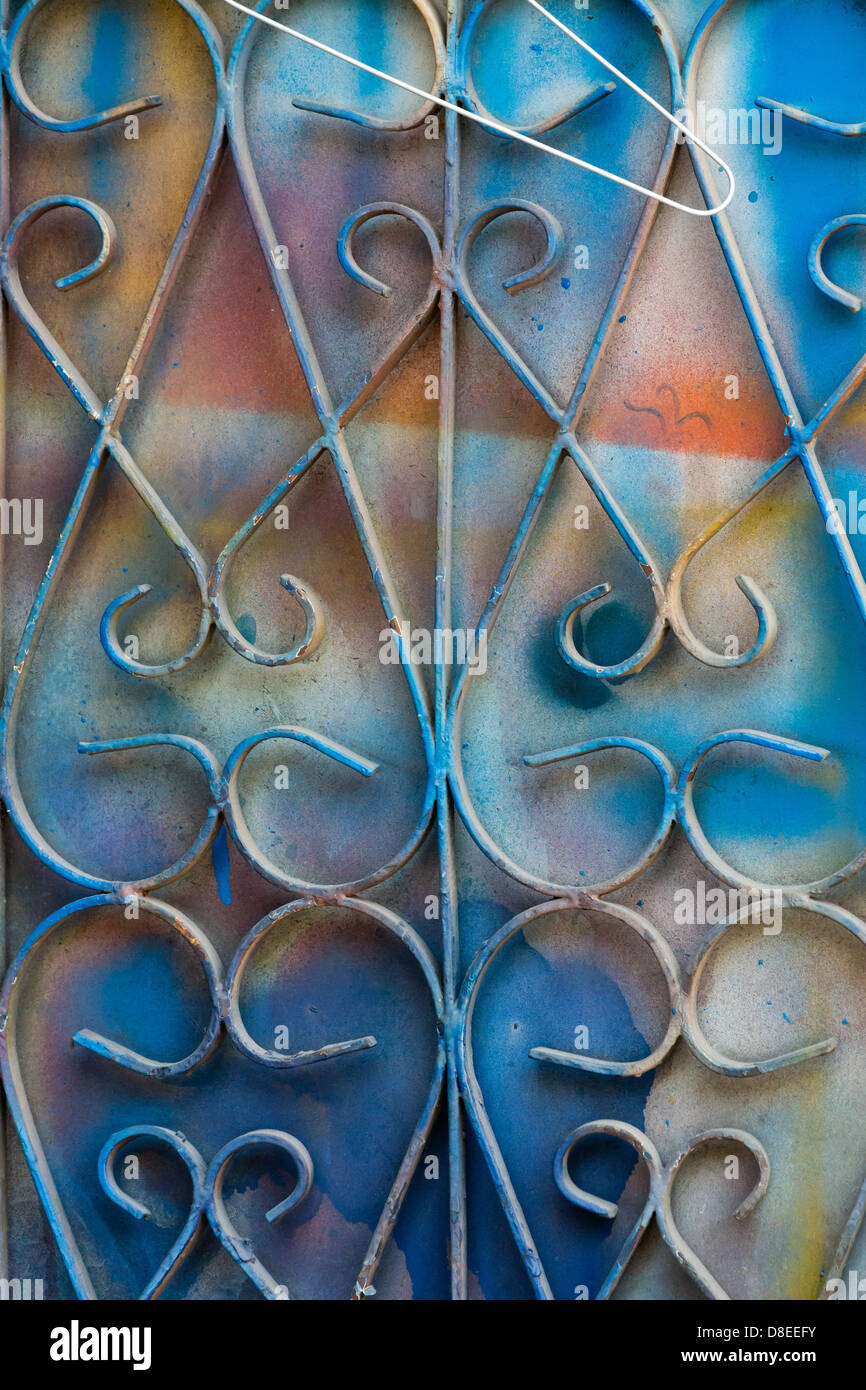 Iron Grid in Phnom Penh, Cambodia Stock Photo - Alamy