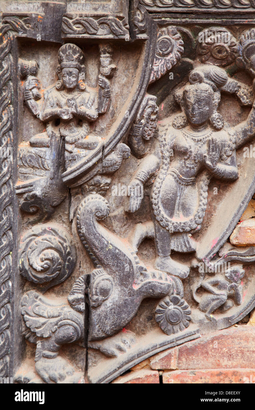 Detail of carving at Changu Narayan Temple (UNESCO World Heritage Site ...