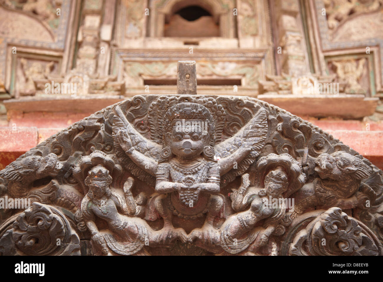 Detail of carving at Changu Narayan Temple (UNESCO World Heritage Site ...