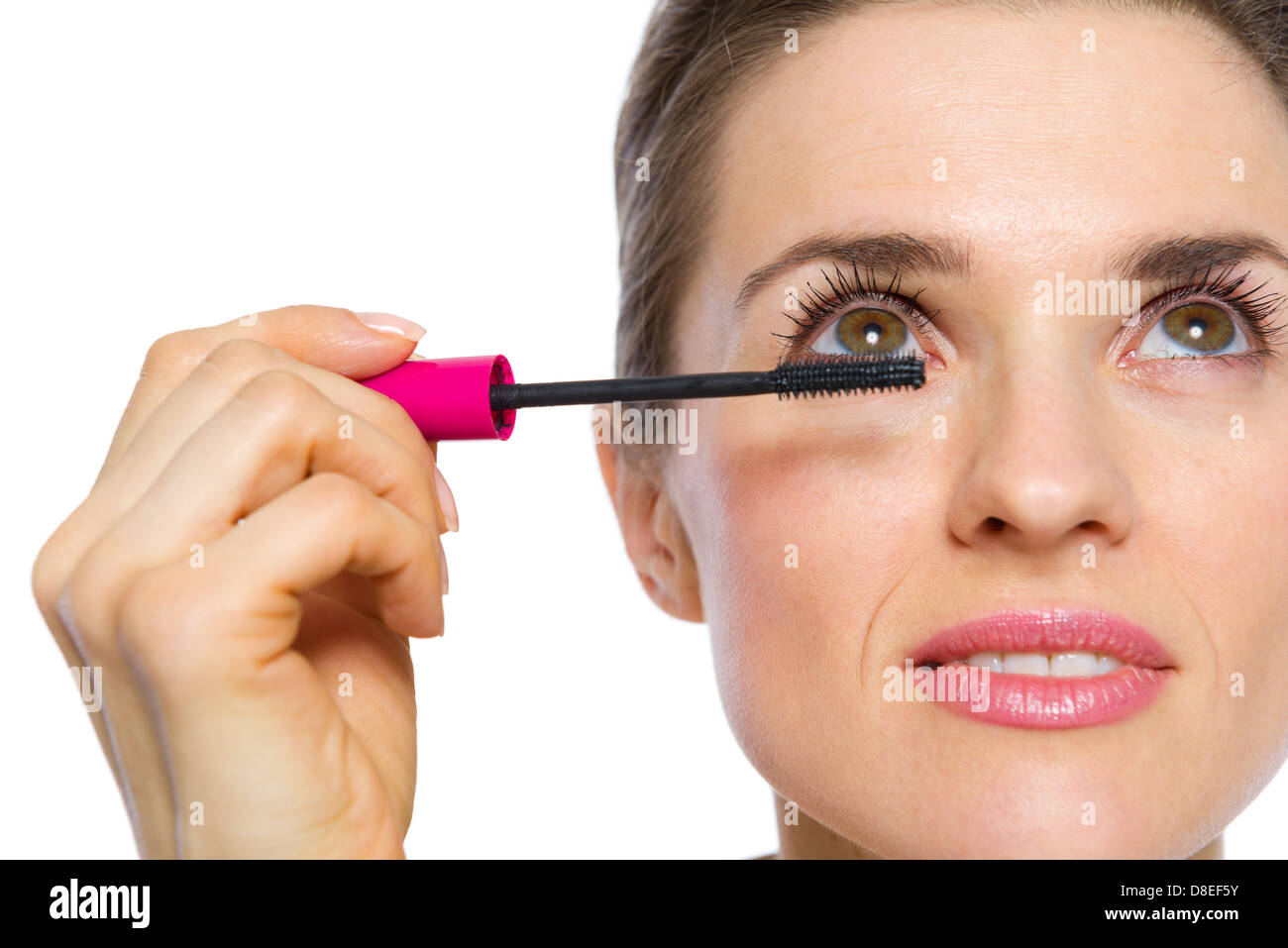 Closeup on woman applying mascara Stock Photo - Alamy