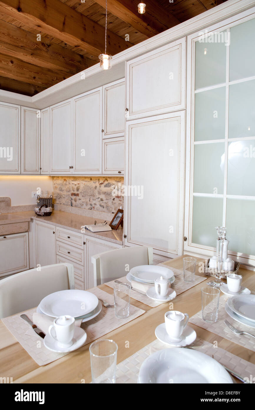 Old style wooden kitchen cabinets hi-res stock photography and images ...