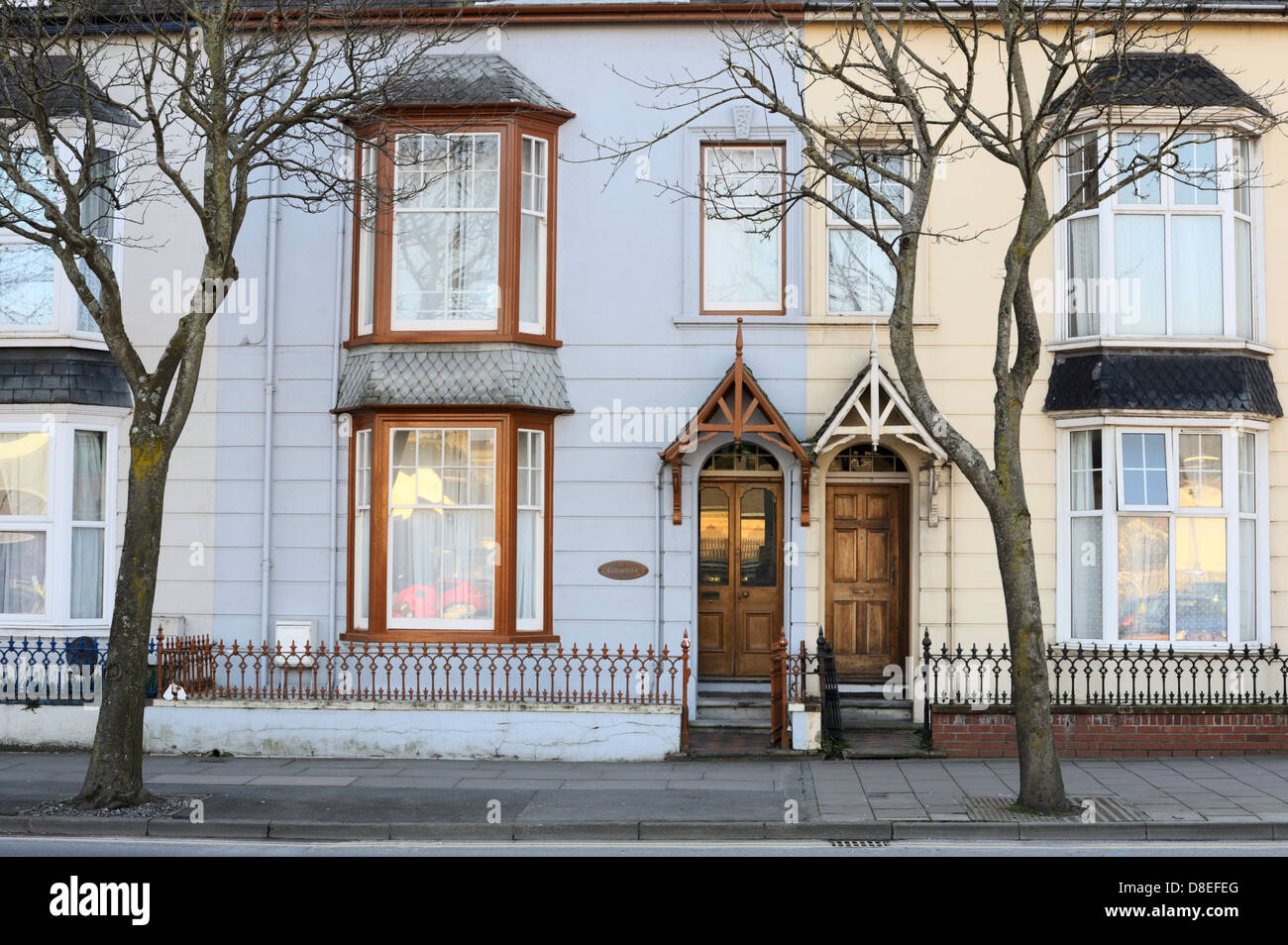 Residential housing with trees, Aberystwyth, Wales, UK Stock Photo - Alamy