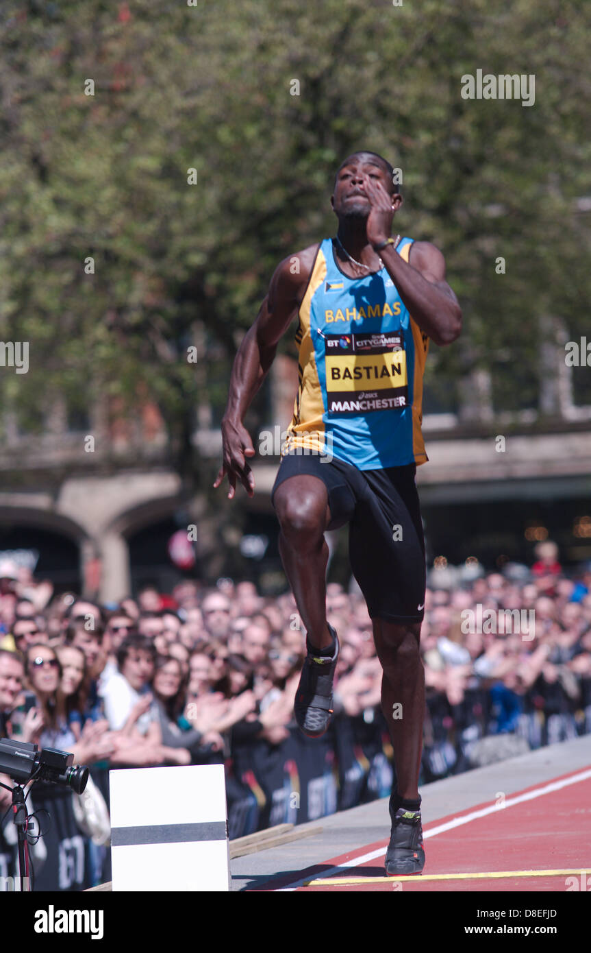 Rudon Bastian of the Bahamas competing in the long jump at the BT Great ...