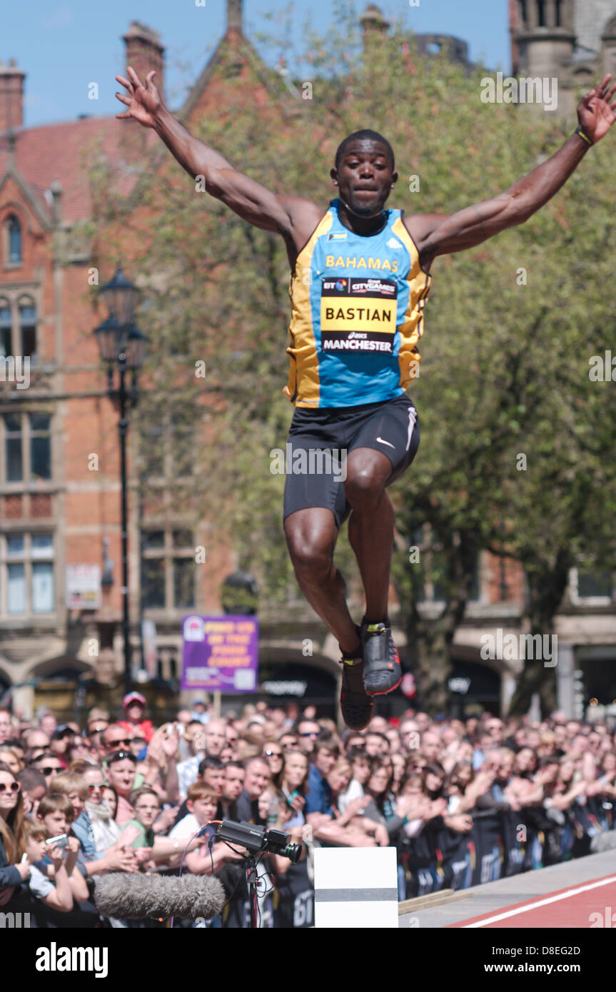 Rudon Bastian of the Bahamas competing in the long jump at the BT Great ...